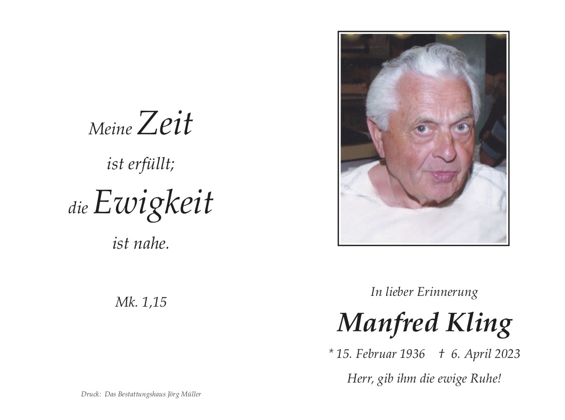 Manfred Kling - Bestattungshaus Jörg Müller Bestattungshaus Jörg Müller